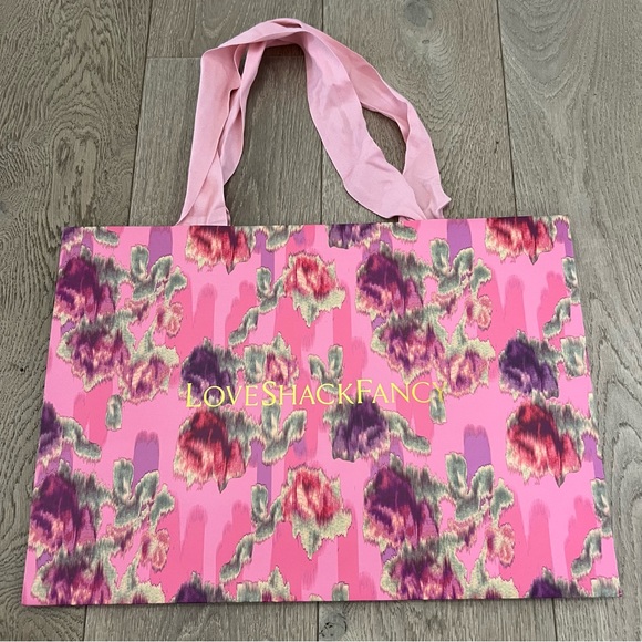 LoveShackFancy | Bags | Loveshackfancy Pink Floral Shopping Bag | Poshmark